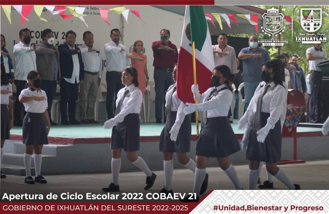 INICIO DE CICLO ESCOLAR 2022 DEL COBAEV PLANTEL 21 IXHUATLÁN DEL ...